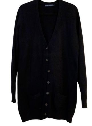 Ralph Lauren Navy Cashmere Blend Cardigan Size XL