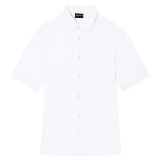 Emporio Armani Slim-Fit Kurzarmhemd - - Shirts - Herren - Wei&szlig; - XL