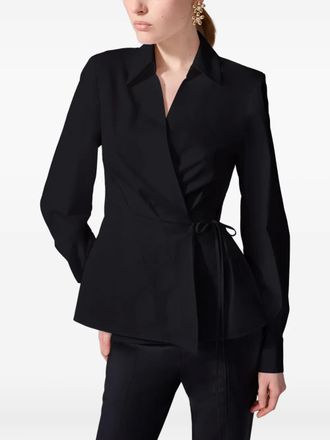 Carolina Herrera jupe portefeuille &agrave; taille nou&eacute;e - Noir