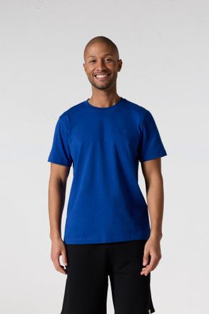 Jott T-shirt &agrave; col rond homme en coton Bleu cobalt Pedro - Taille XXL