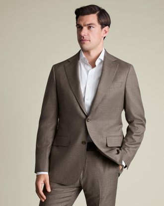 CHARLES TYRWHITT Italienisches Luxusanzug-Sakko - Taupe