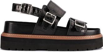 Clarks Orianna Glide Sandales en cuir, Noir, 40 EU