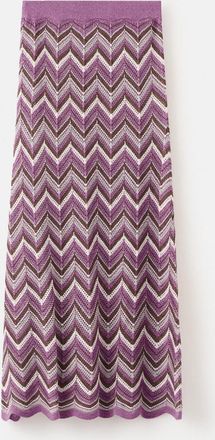 Mango Jupe &eacute;vas&eacute;e maille pourpre - Femme - XS - MANGO