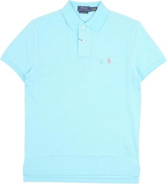Polo Ralph Lauren Homme, Tops, Bleu, Taille: S Polo de golf en maille coupe ajust&eacute;e personnalis&eacute;e