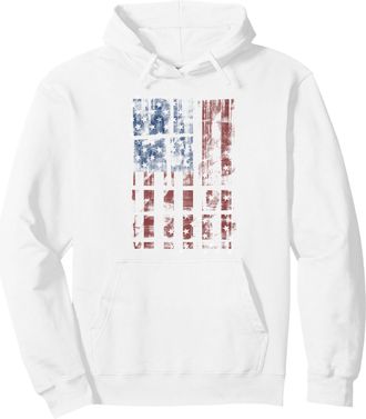 Trendy Apparel USA United States of America Faded Flag Pullover Hoodie