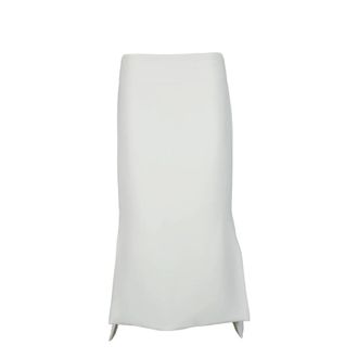 Sportmax Langer Adelfi Rock mit Rei&szlig;verschluss - - Skirts - Damen - Wei&szlig; - 2XS