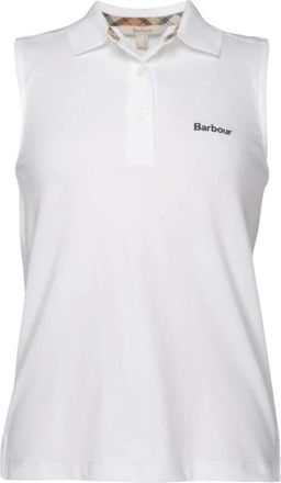 Barbour Femme, Tops, Blanc, Taille: 38 FR Bowford Sleeveless Polo Top