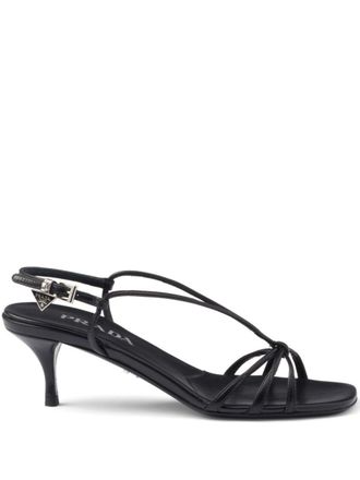 Prada sandales en cuir 55 mm - Noir