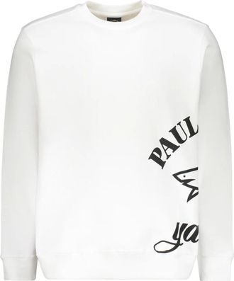 Paul & Shark Homme, Sweatshirts et sweats &agrave; capuche, Blanc, Taille: 6XL SweaT-shirt Graphique &agrave; Manches Longues