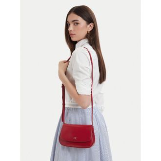 Calvin Klein Handtasche Calvin Klein Ck Flap Camera Bag LV04F3421G Dunkelrot