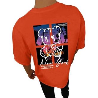 Generic T-shirt pour homme - Dos imprim&eacute; - T-shirt d&eacute;t&eacute; &agrave; manches courtes - T-shirt tendance - Style r&eacute;tro - Chemise d&eacute;contract&eacute;e pour gar&ccedil;on - Col rond - Gra