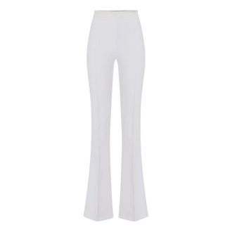 Elisabetta Franchi Pantalon &eacute;vas&eacute; - Femme - Pantalons - Blanc - Taille: 44 FR