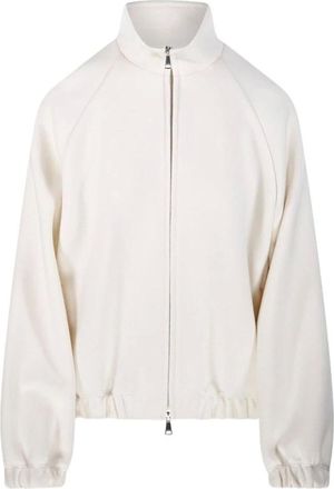 Max Mara Femme, Vestes, Blanc, Taille: 42 FR Veste de surv&ecirc;tement zipp&eacute;e