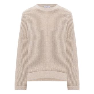 Brunello Cucinelli Rundhalspullover - - Knitwear - Damen - Beige - L