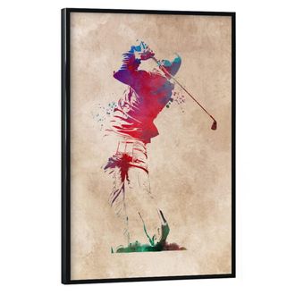 artboxONE Poster mit schwarzem Rahmen 30x20 cm Sport Golf Sport Art - Bild Golf Game Golf