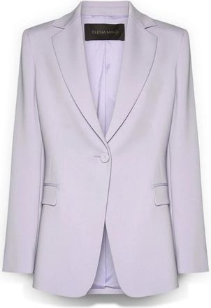 Elena Miro Femme, Vestes, Violet, Taille: 46 FR Blazer Structur&eacute; en Cady