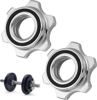 BESPORTBLE 2 STK. Hantel Langhantel Sechskantmutter Gusseisen Spinlock Kragen 2. 5 cm Gewinde Hantelklemme Langhantel Kragen Schraube für Gewichtheben Fitnessger