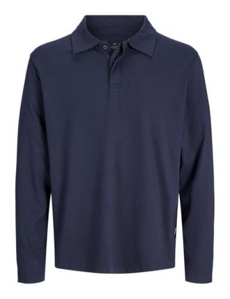 Jack & Jones Jprblachad Ls Polo Styd Aw24, Bleu Nuit, XXL Hommes