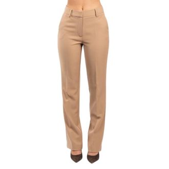 LuckyLu Straight Hosen - - Trousers - Damen - Beige - M