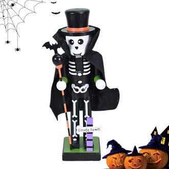 Generic Halloween Nussknacker-Figuren - Urlaubsfiguren, gruselige saisonale Sammlerstücke | Figurendekoration, Kürbis-Skelett