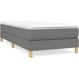 vidaXL Bettgestell ohne Matratze Dunkelgrau 90x200 cm Stoff Vidaxl