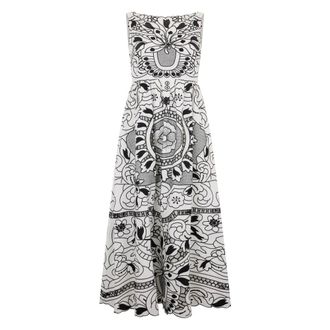 Red Valentino Femme, Robes, Multicolore, Taille: 38 FR Robe Midi Sans Manches