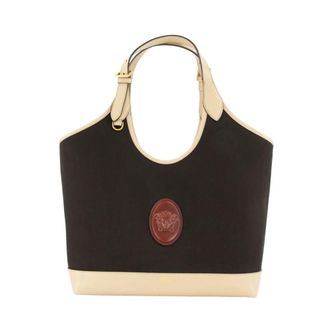 Versace Rivi&egrave;re Gro&szlig;e Canvas Tote - - Bags - Damen - Schwarzk - ONE SIZE