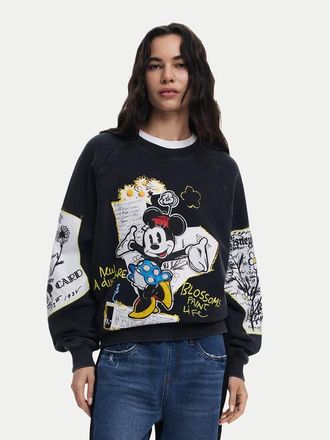 Desigual Sweatshirt Minnie 25SWSK25 Schwarz Regular Fit