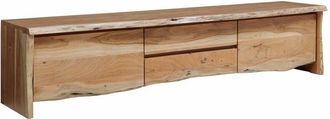Massivmoebel24 TV-Board Akazie 220x45x50 natur lackiert PURE ACACIA 704