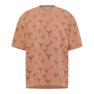 Carlo Colucci Logo T-Shirt - Clean Capsule Fasan - - Tops - Herren - Braun - XS