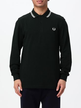 Fred Perry Langarm-Poloshirt von aus Baumwollpiqu&eacute; mit gesticktem Logo