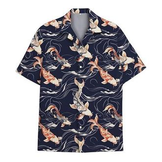 Keephen TangoDS Nouveaut&eacute; Cool Impression 3D Hawaiian Chemise pour Femmes Hommes Col Revers Manches Courtes Boutonn&eacute;e Chemises F&ecirc;te Aloha Chemises