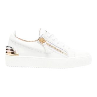 Giuseppe Zanotti Ledersneaker mit Rei&szlig;verschlussdetail - - Shoes - Damen - Wei&szlig; - 41 EU