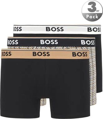 HUGO BOSS Herren Trunks schwarz Baumwolle gemustert