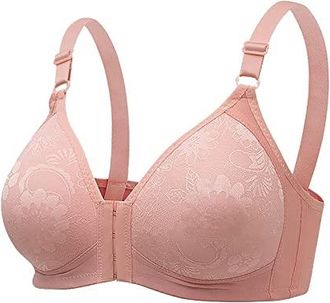 Generic Soutien-gorge 2026 pour femme - Mince &agrave; boutons sur le devant - Sans bordure - Sous-v&ecirc;tements tendance, rose, A