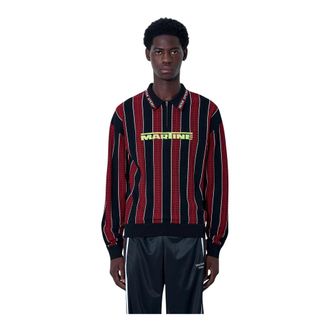 Martine Rose Gestreiftes Poloshirt-Sweatshirt - - Sweatshirts & Hoodies - Herren - Rot - XL