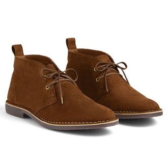 Lands End Desert Boots aus Veloursleder, Herren, Größe:41 regular, Beige, Rauleder, by Lands End