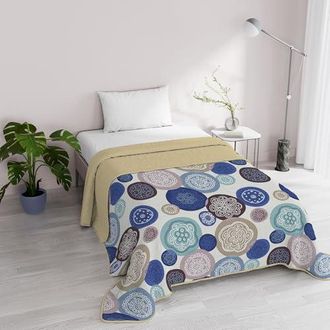 Italian Bed Linen Steppdecke Fantasy, Mikrofaser, für den Sommer, 1,5 Liegeplätze, Murrine