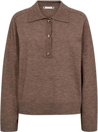 Co'Couture Femme, Pulls, Brun, Taille: 36 FR MilaCC Polo Knit