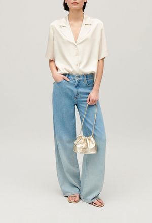 Claudie Pierlot Flie&szlig;ende, kurz&auml;rmelige Hemdbluse