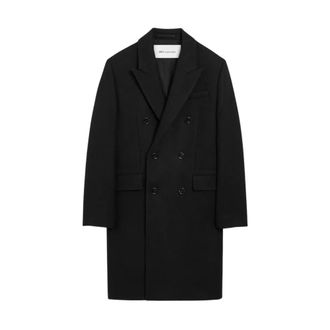 Ami Zweireihiger Wollmantel - - Coats - Damen - Schwarzk - S