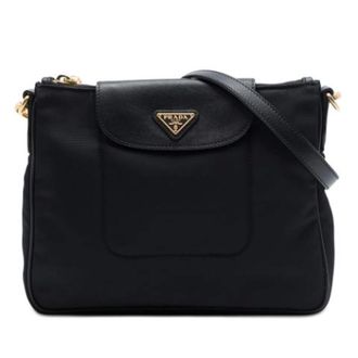 Prada Pre-owned Sac bandouli&egrave;re en nylon - Femme - Pre-owned - Noir - Taille: ONE Size