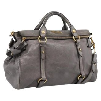Miu Miu Sac &agrave; main Pre-owned - Femme - Pre-owned - Gris - Taille: ONE Size