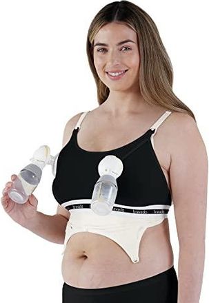 Bravado Designs Bravado! Designs Accessoires de pompage Mains Libres durables | Clip et Pompe | M&eacute;lange Coton Biologique et Tencel Modal | S-XL, Noir, Einheitsgr&ouml;&szlig;e-X