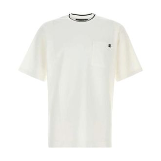 Dolce & Gabbana Homme, Tops, Blanc, Taille: XL DG Logo Pocket T-Shirt