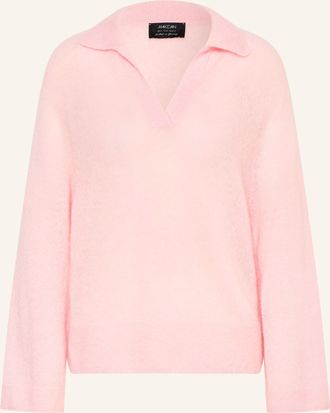 Marc Cain Strick-Poloshirt Mit Alpaka Und Mohair rosa