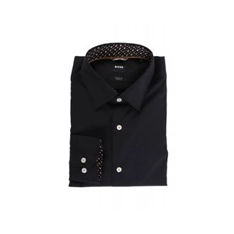 HUGO BOSS Casual Fit Stretch Shirt C-Hal-Kent-C3-223 - - Shirts - Herren - Schwarzk - L