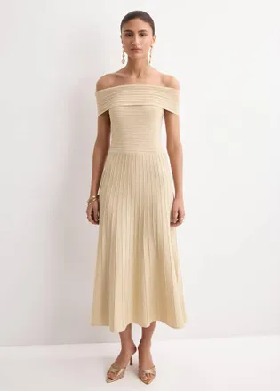 Mango Robe bustier coutures or - Femme - XL - MANGO