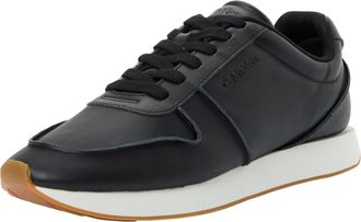 Calvin Klein Damen Retro Runner LACE UP LTH Pinch YW0YW02025 Low-Top, Schwarz (Black/Vaporous White/Gum), 39 EU, Schwarz Schwarz Vaporous White Gum, 40 EU