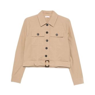 Liu Jo Femme, Vestes, Beige, Taille: 42 FR Veste &agrave; Poches Boutonn&eacute;es